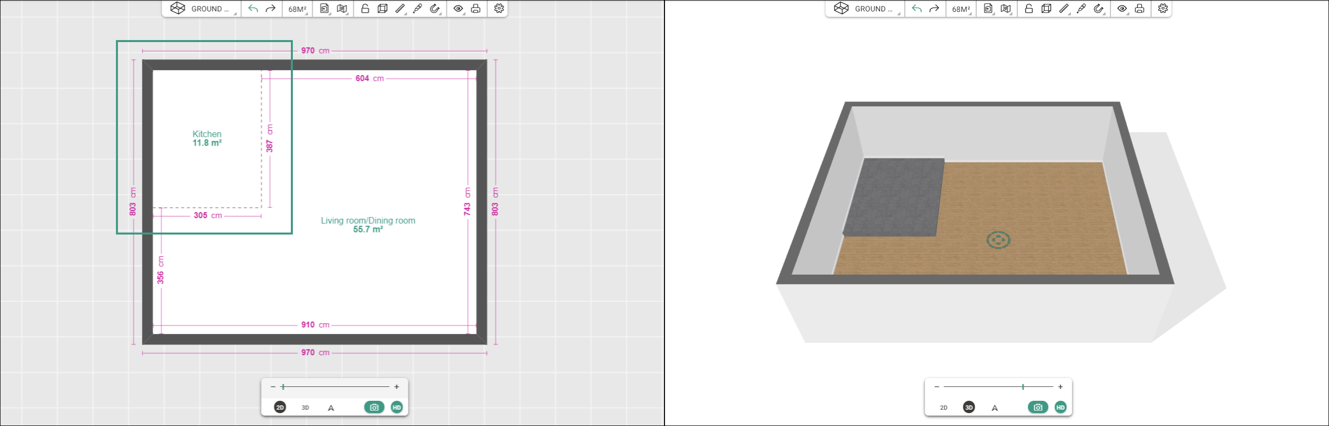 Détecter les éléments séparés X